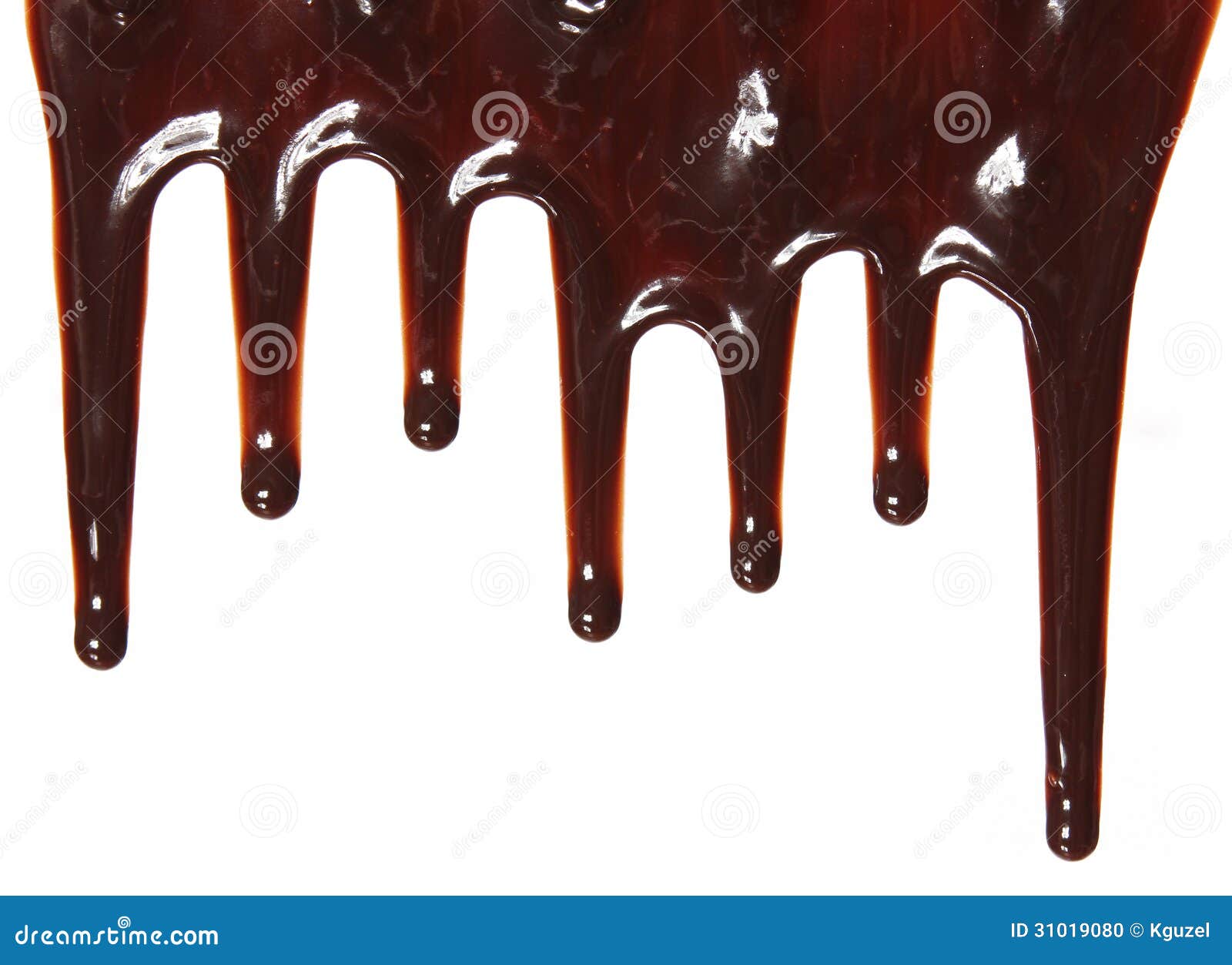 Chocolate Streams Isolated on White Stock Photo - Image of candy, brown ...