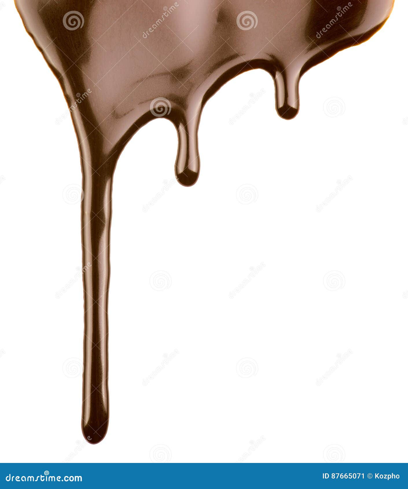 Chocolate Streams Isolated on White Stock Image - Image of clean ...