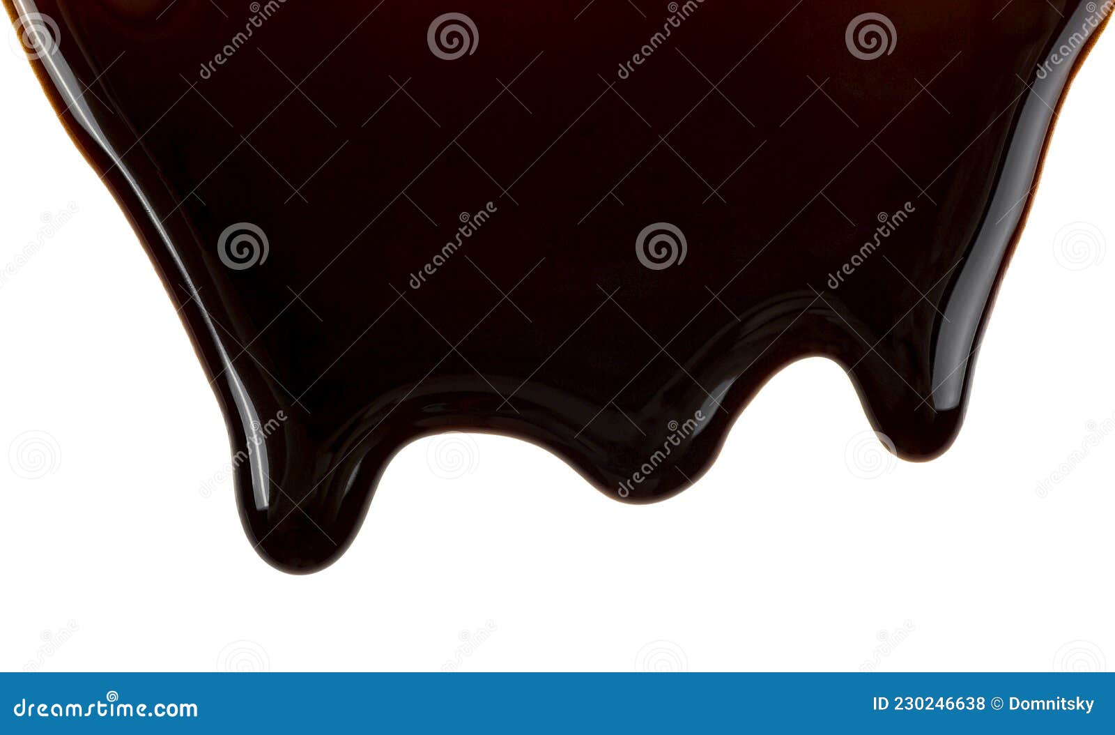 Chocolate Streams Isolated on White Background. Chocolate Syrup ...
