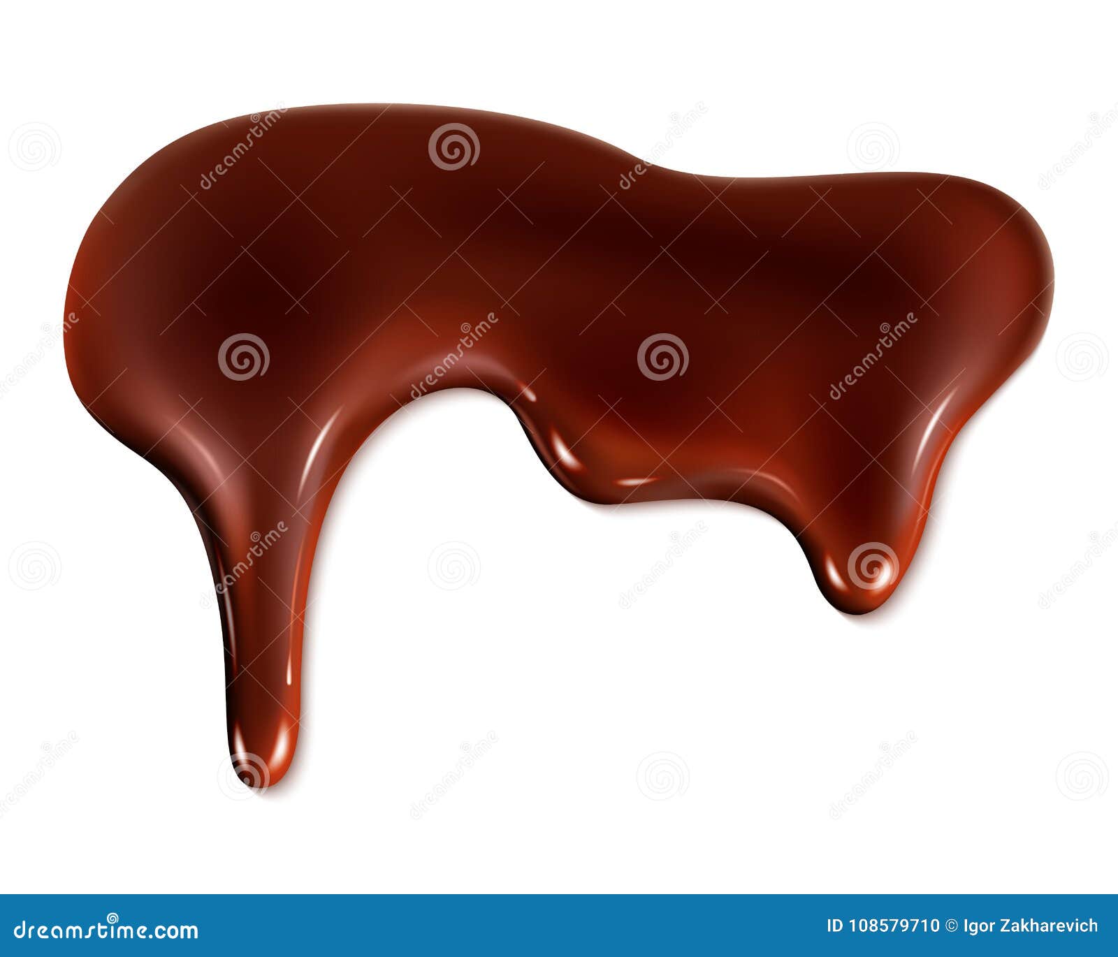 Chocolate Streams Isolated on White Stock Vector - Illustration of ...