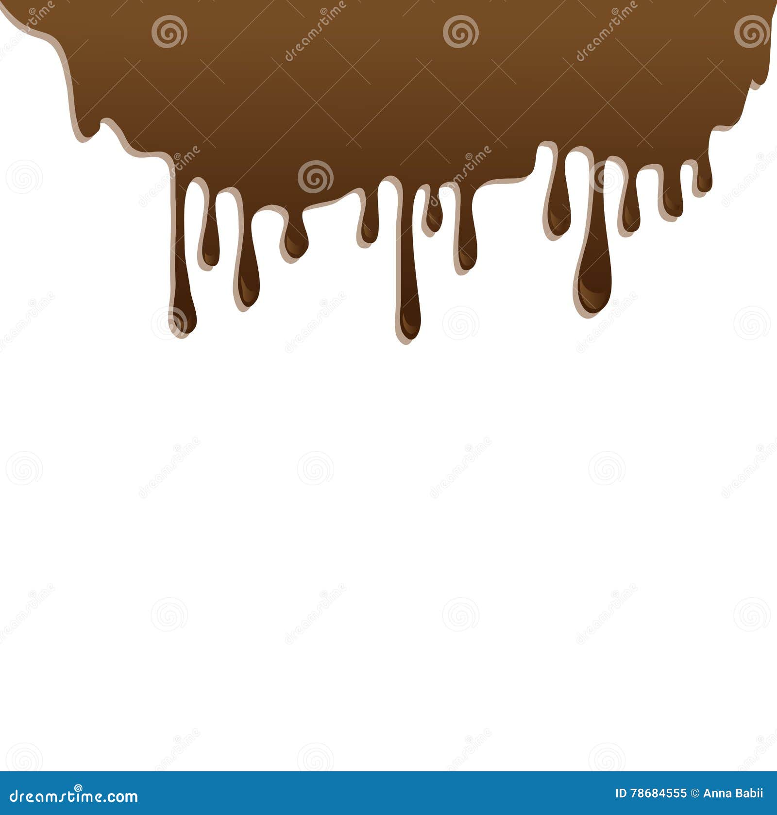 Chocolate Streams Isolated on White Stock Vector - Illustration of cake ...