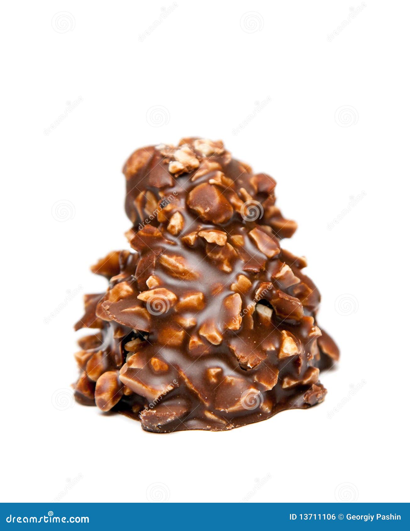 Chocolate strewed by nuts stock photo. Image of simplicity - 13711106