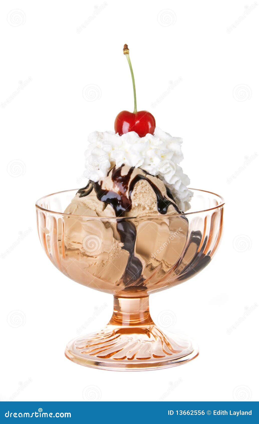 Chocolate Sundae Isolated stock photo. Image of treat - 13662556