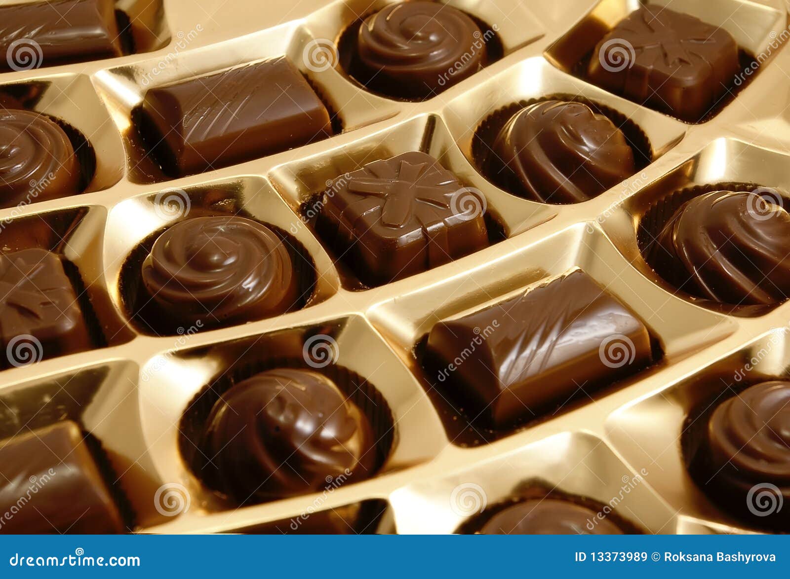 Chocolate sweets in box stock image. Image of choice - 13373989