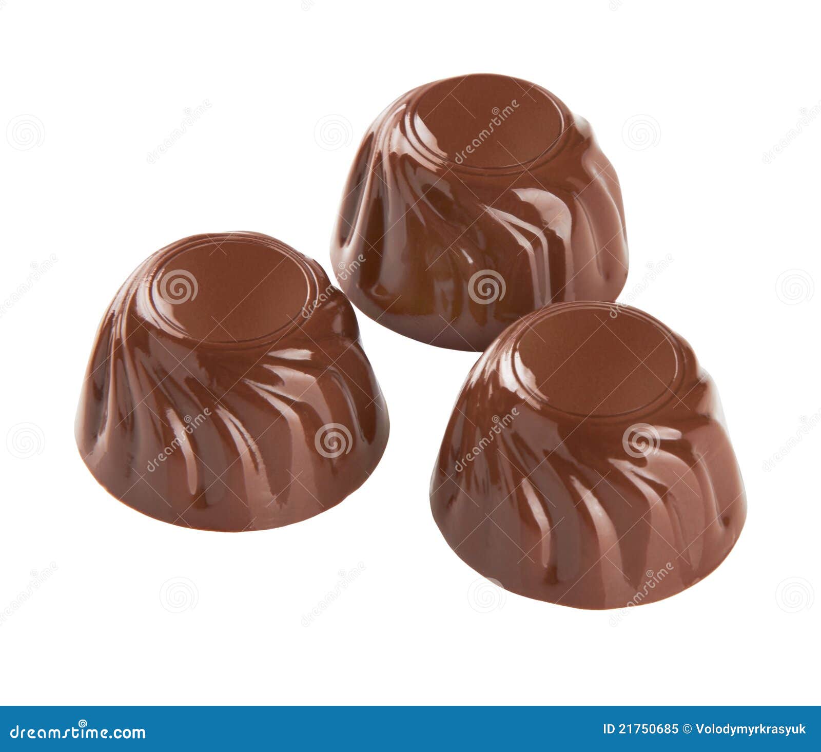 Chocolate Sweets Isolated on White Stock Image - Image of dessert ...