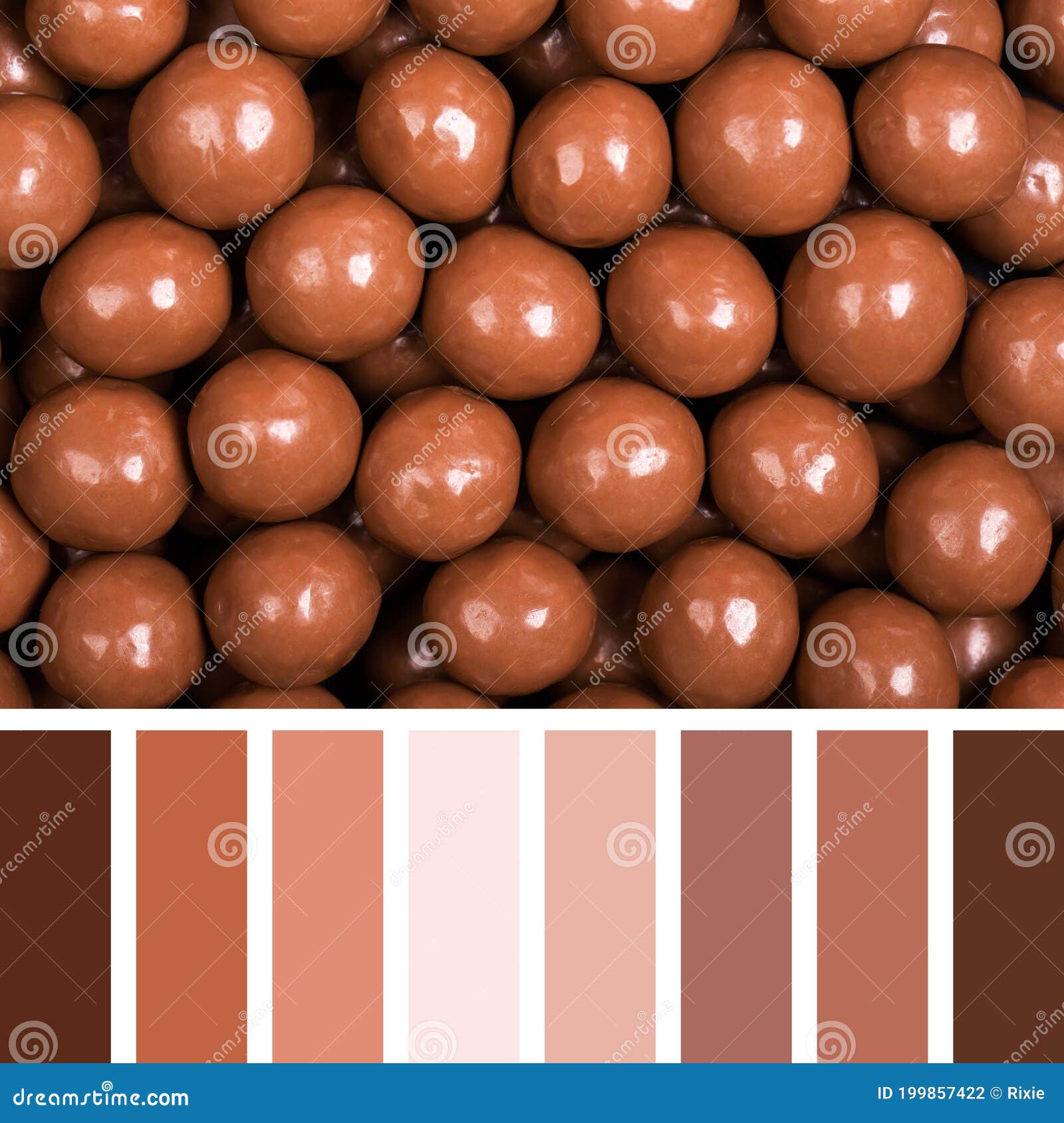 Chocolate sweets palette stock photo. Image of design - 199857422