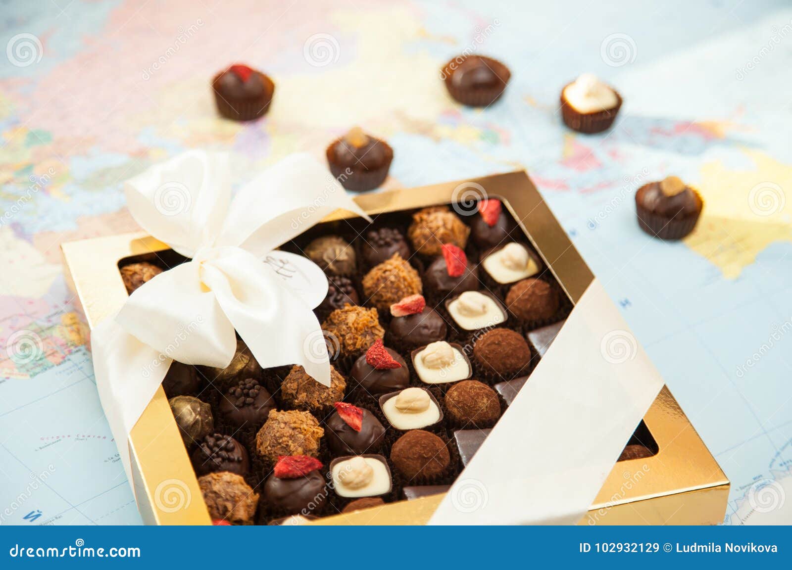 Chocolate Sweets on Political Map Stock Image - Image of birthday ...