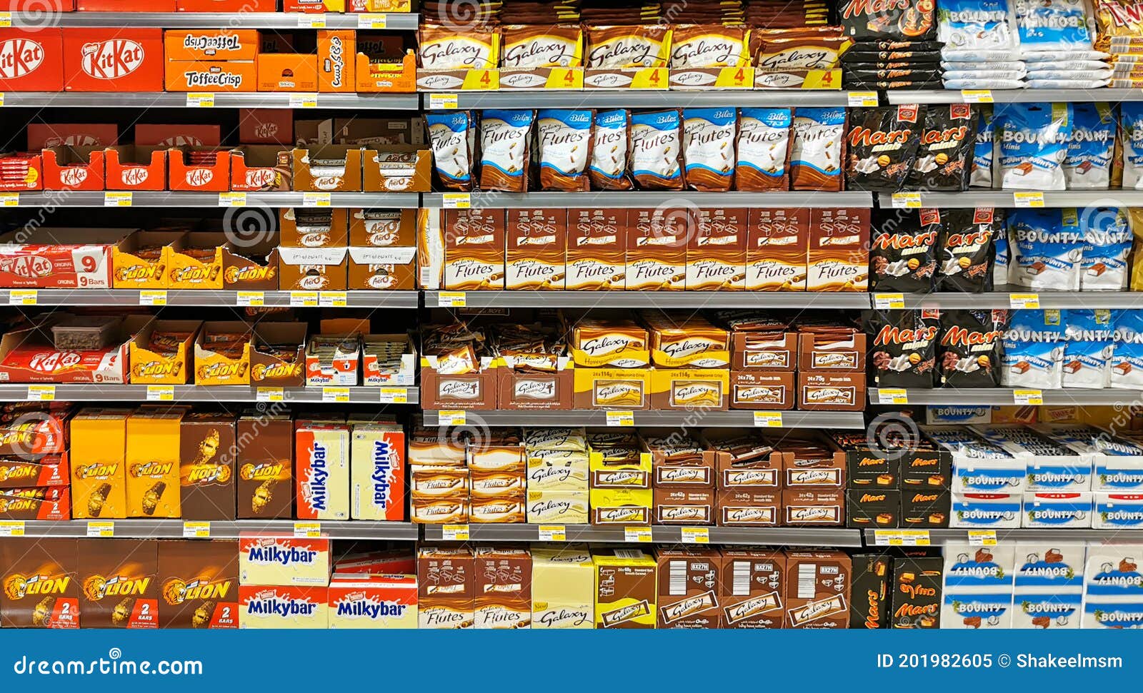 Chocolate Sweets for Sale on Supermarket Shelf Editorial Image - Image ...