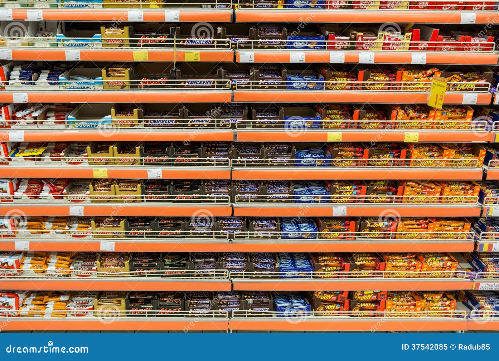 Chocolate Sweets on Supermarket Shelf Editorial Image - Image of ...