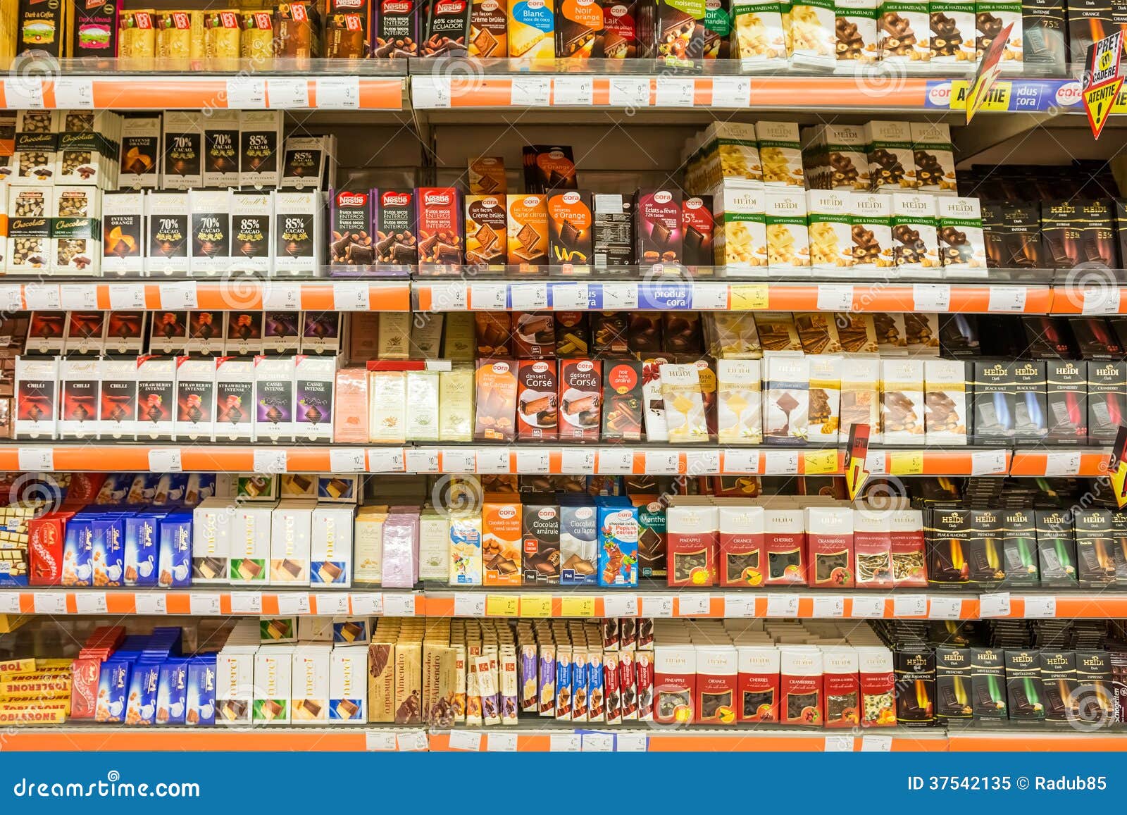 Chocolate Sweets On Supermarket Shelf Editorial Image - Image of ...