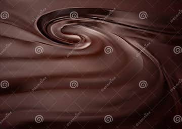 Chocolate Swirl Background. Melted Choco Mass. Gradient Mesh. EPS10 ...