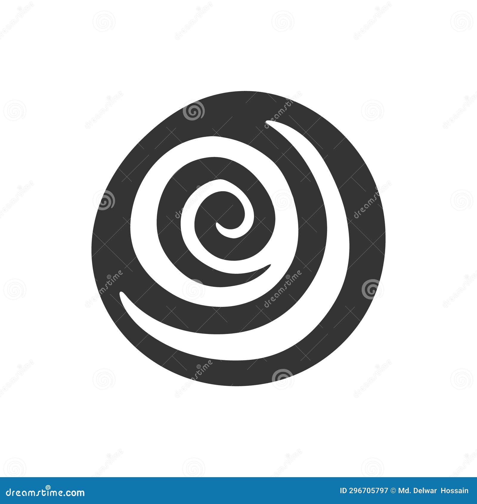 Chocolate Swirl Icon stock vector. Illustration of creamy - 296705797