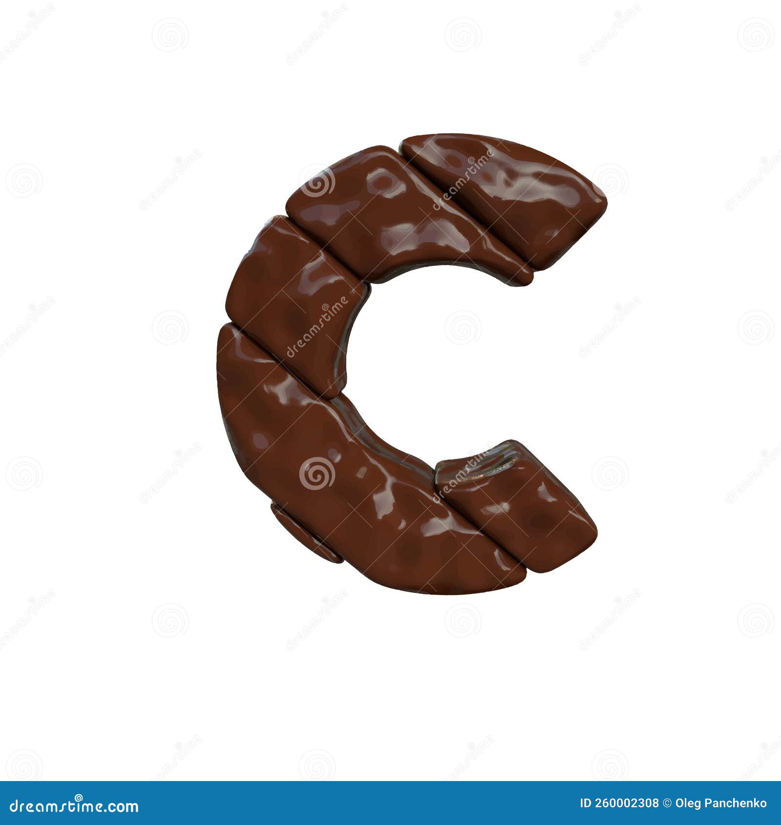 Chocolate Symbol Made from Diagonal Bars. Letter C Stock Vector ...