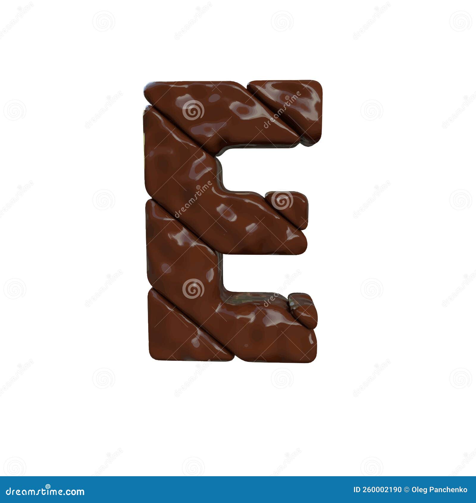 Chocolate Symbol Made from Diagonal Bars. Letter E Stock Vector ...