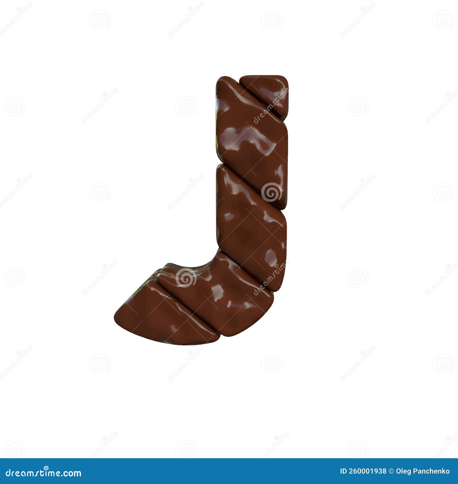 Chocolate Symbol Made from Diagonal Bars. Letter J Stock Vector ...