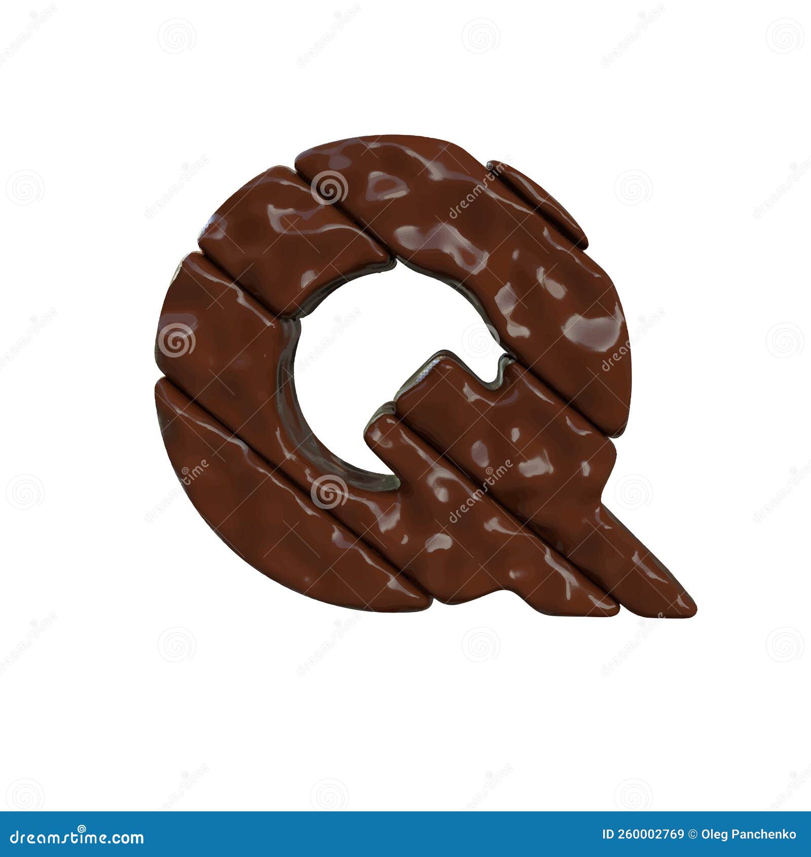 Chocolate Symbol Made from Diagonal Bars. Letter Q Stock Vector ...