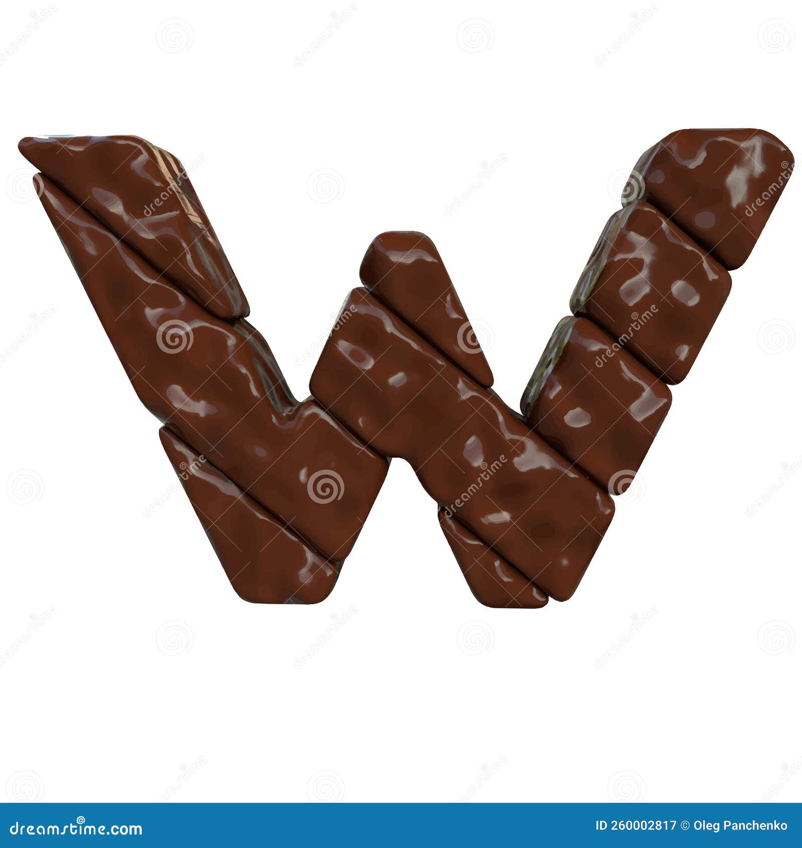 Chocolate Symbol Made from Diagonal Bars. Letter W Stock Vector ...
