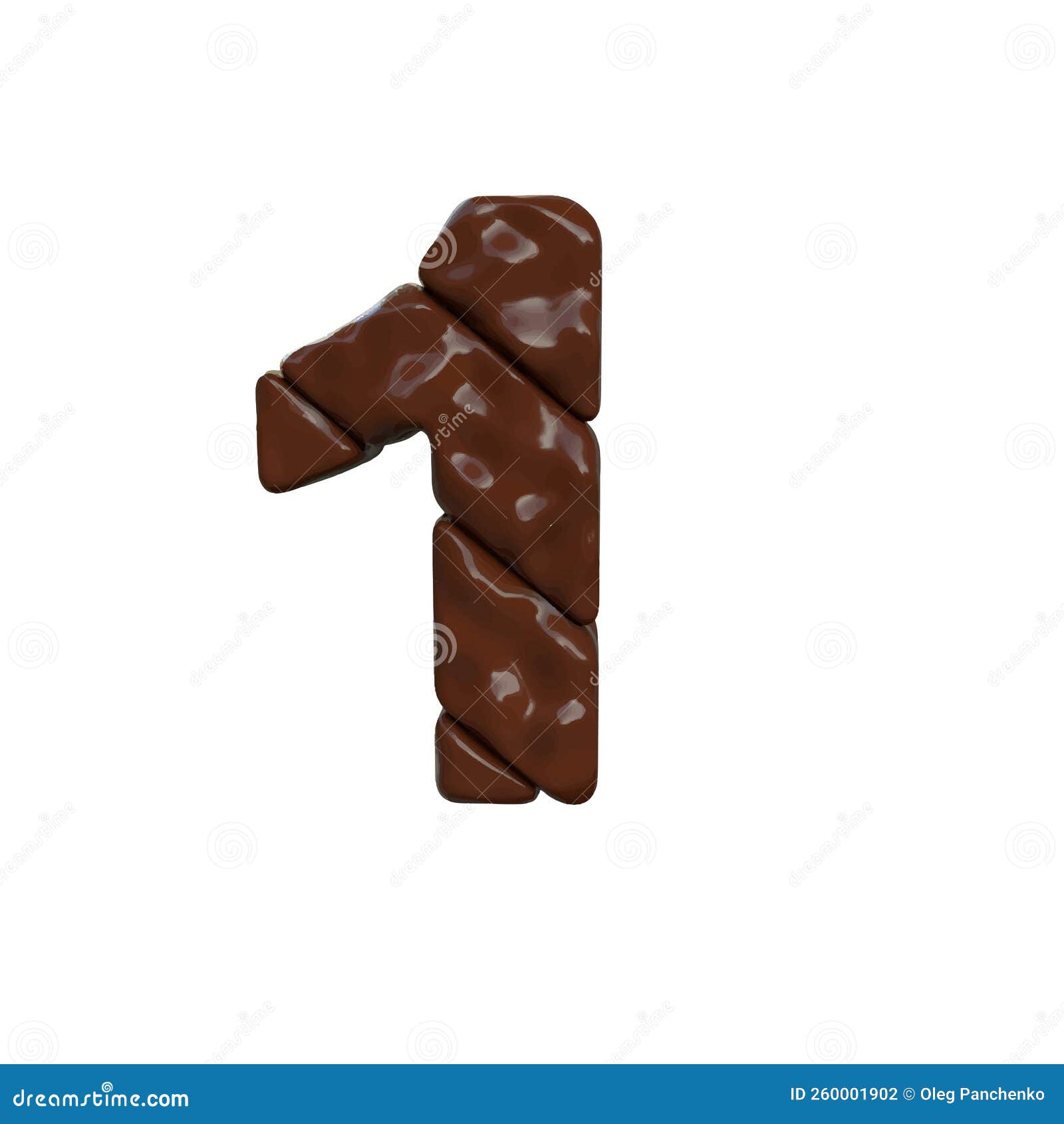 Chocolate Symbol Made from Diagonal Bars. Number 1 Stock Vector ...