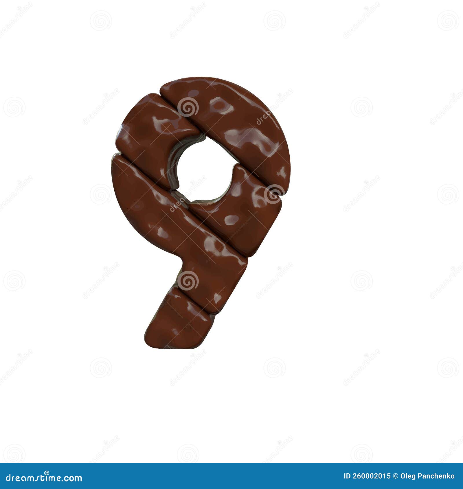 Chocolate Symbol Made from Diagonal Bars. Number Stock Vector ...