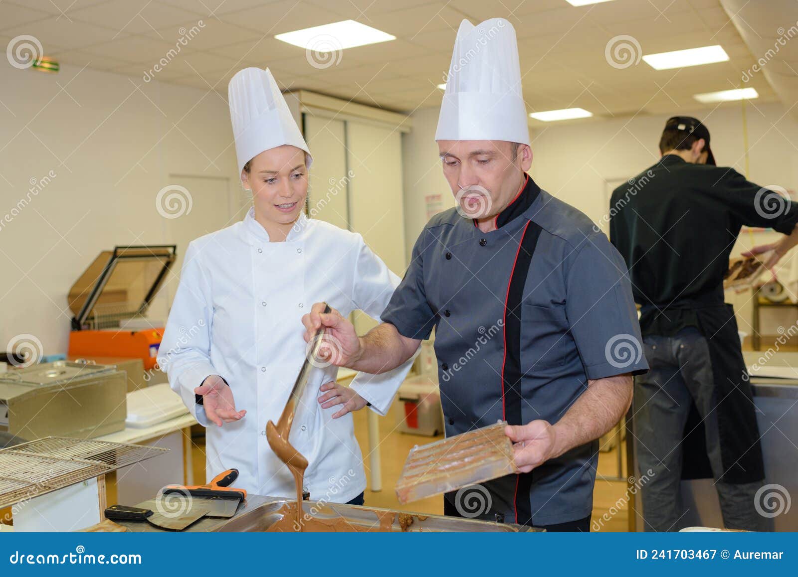 Chocolate Teacher and Apprentice Stock Image - Image of beautiful ...