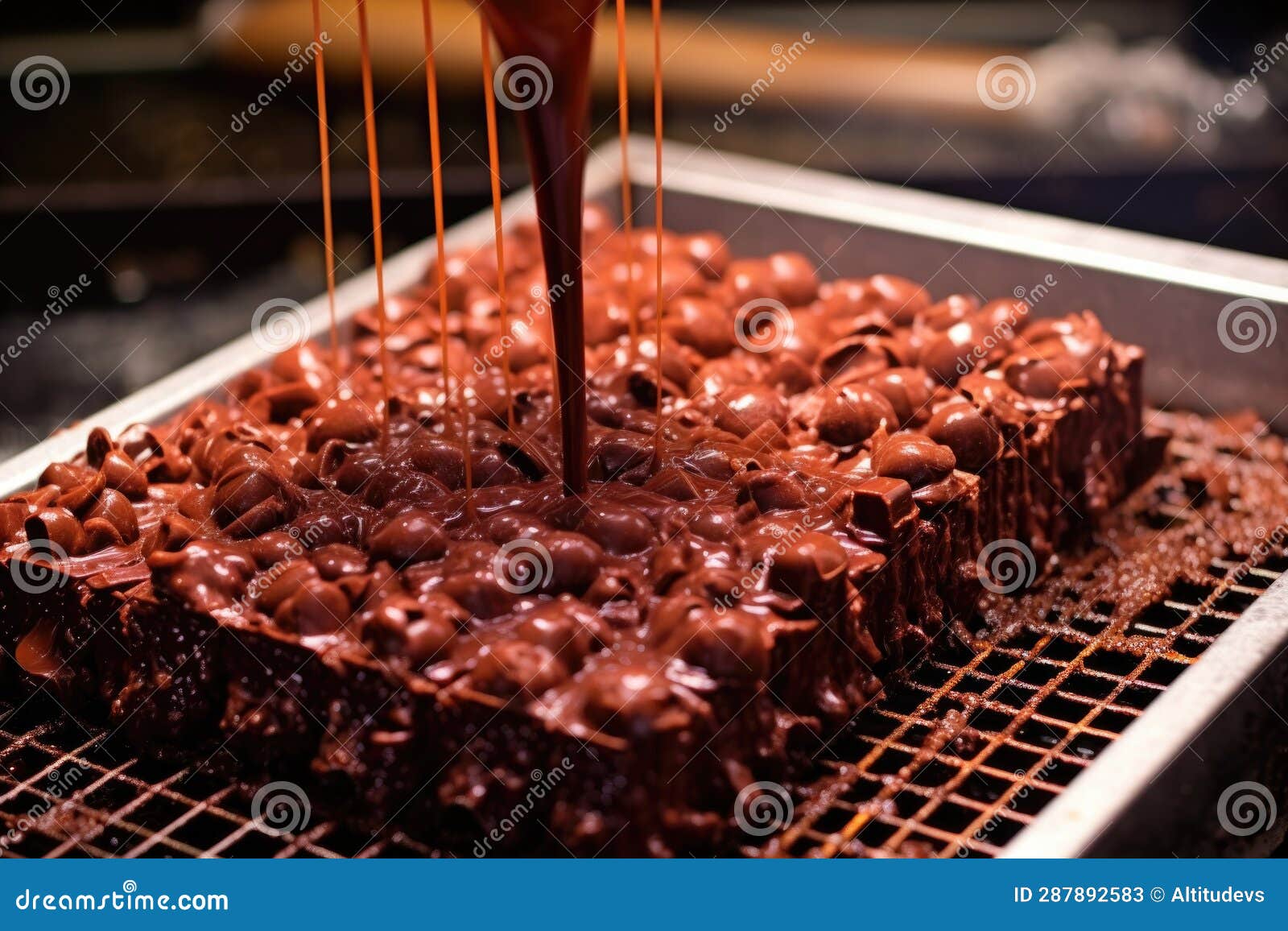 Chocolate Tempering Process for Smooth Praline Texture Stock Image ...
