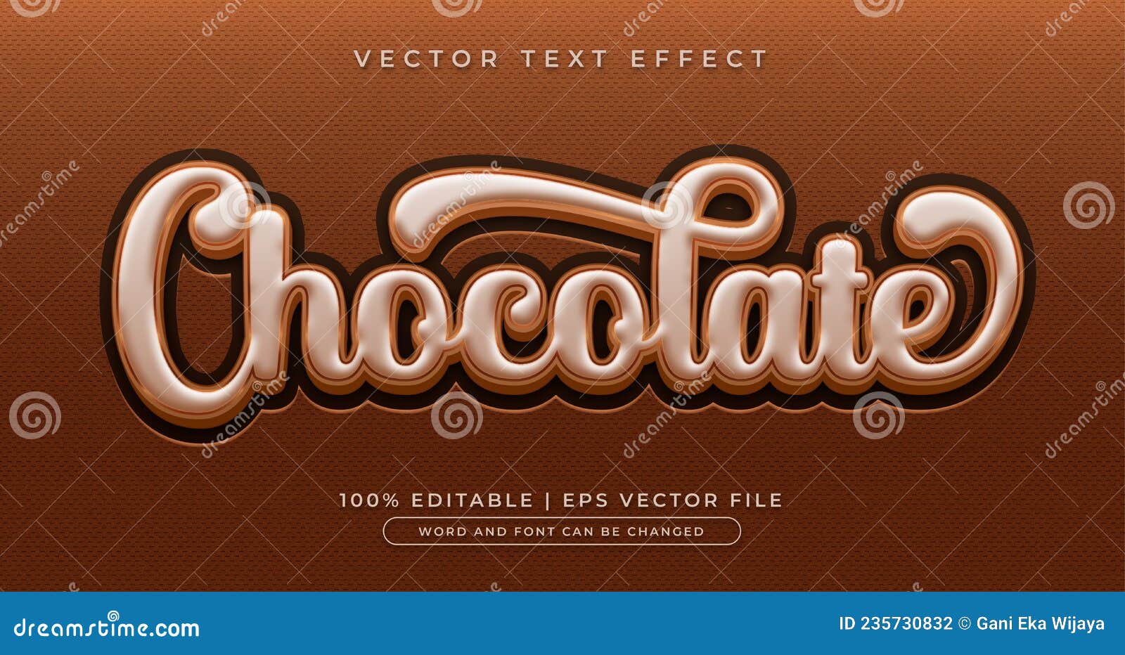 Chocolate Text Effect Style Stock Vector - Illustration of effect ...