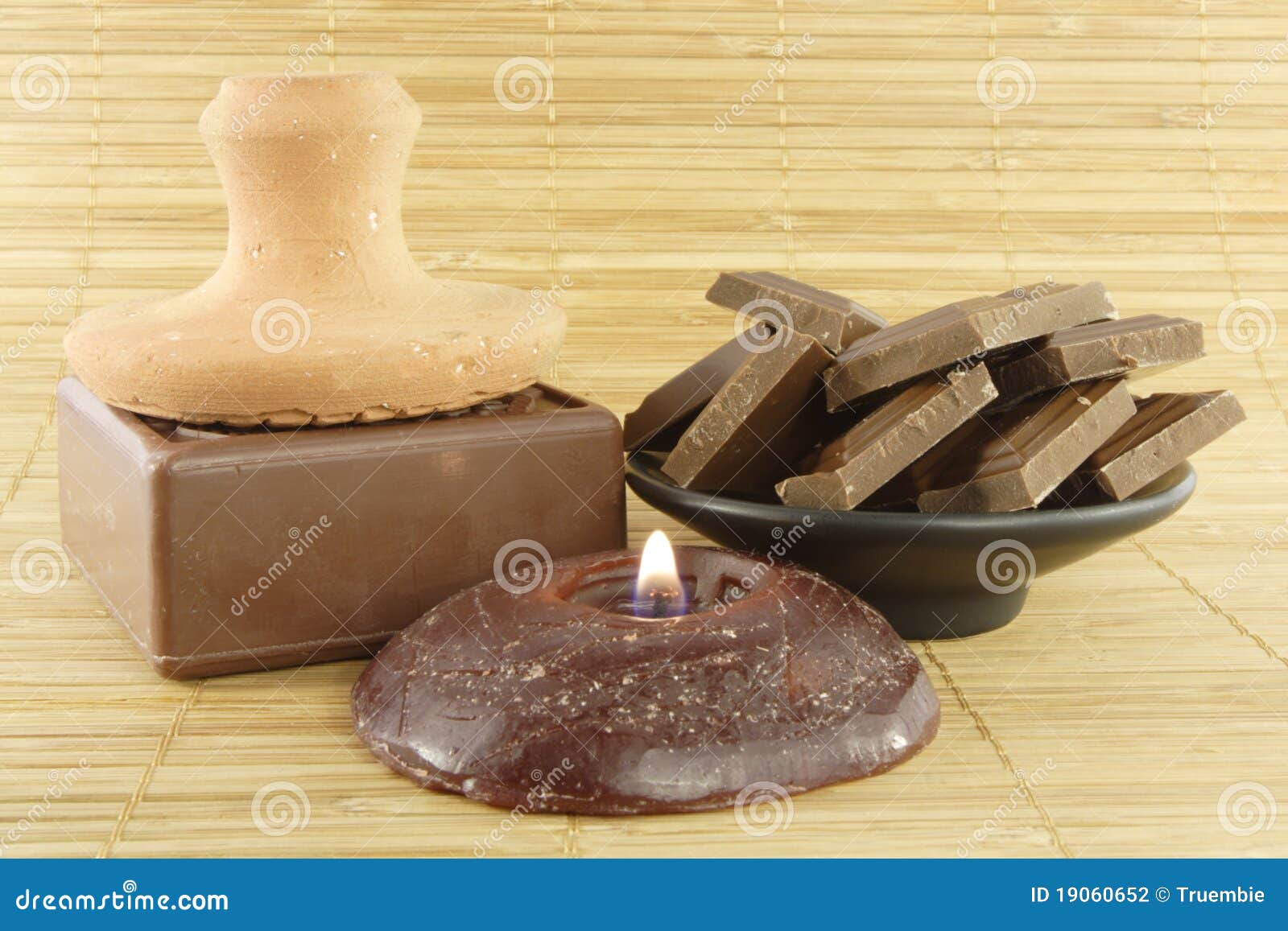 Chocolate therapy stock photo. Image of candle, brown - 19060652