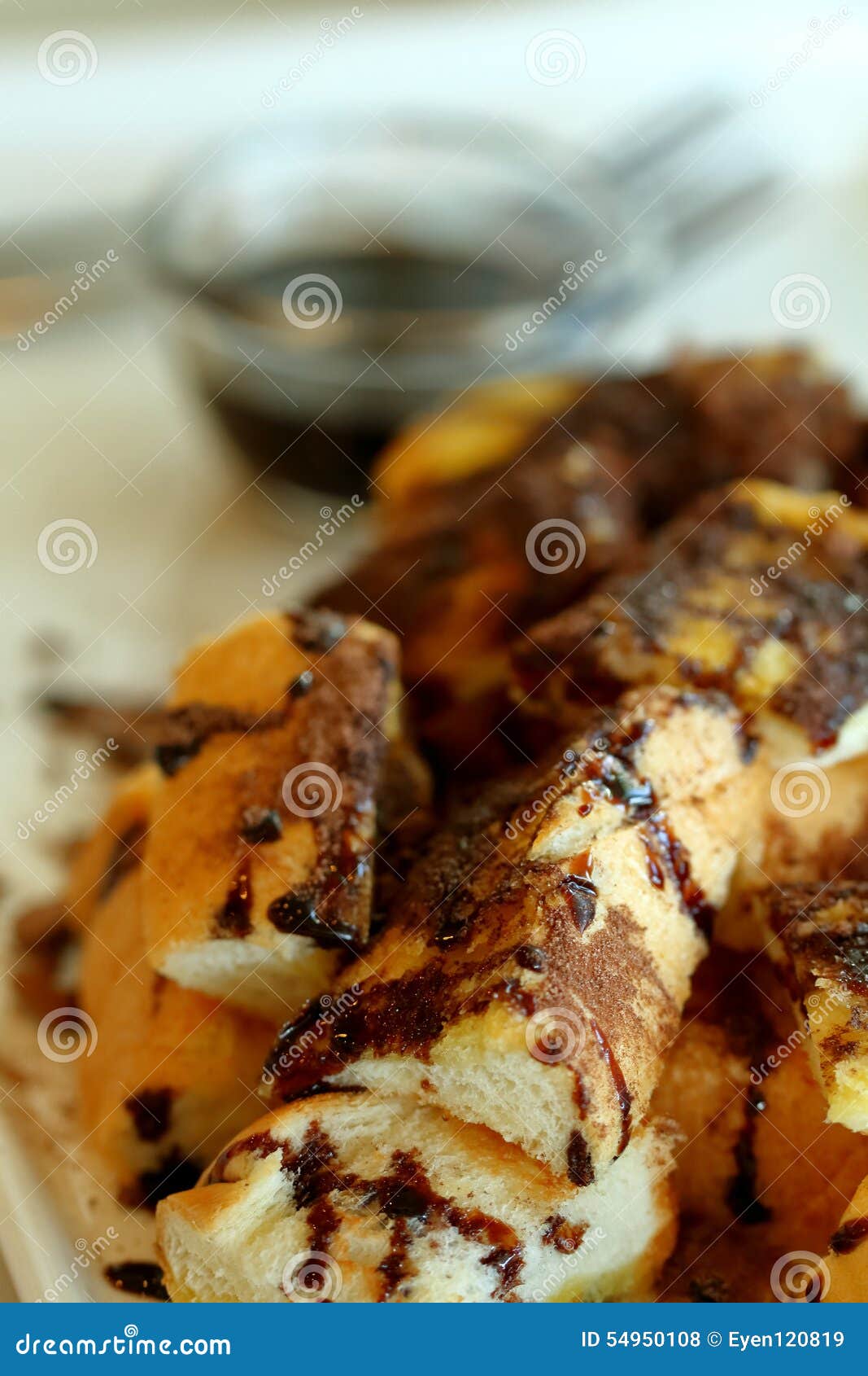 Chocolate toast stock photo. Image of nbread, sauce, delicious - 54950108