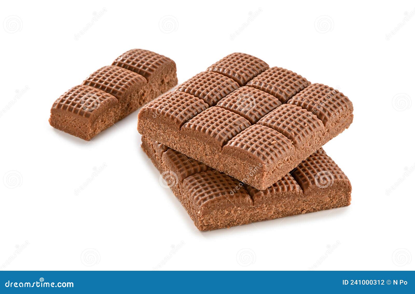 Chocolate Toffee Bar Pieces Close-up Isolated on White Background Stock ...