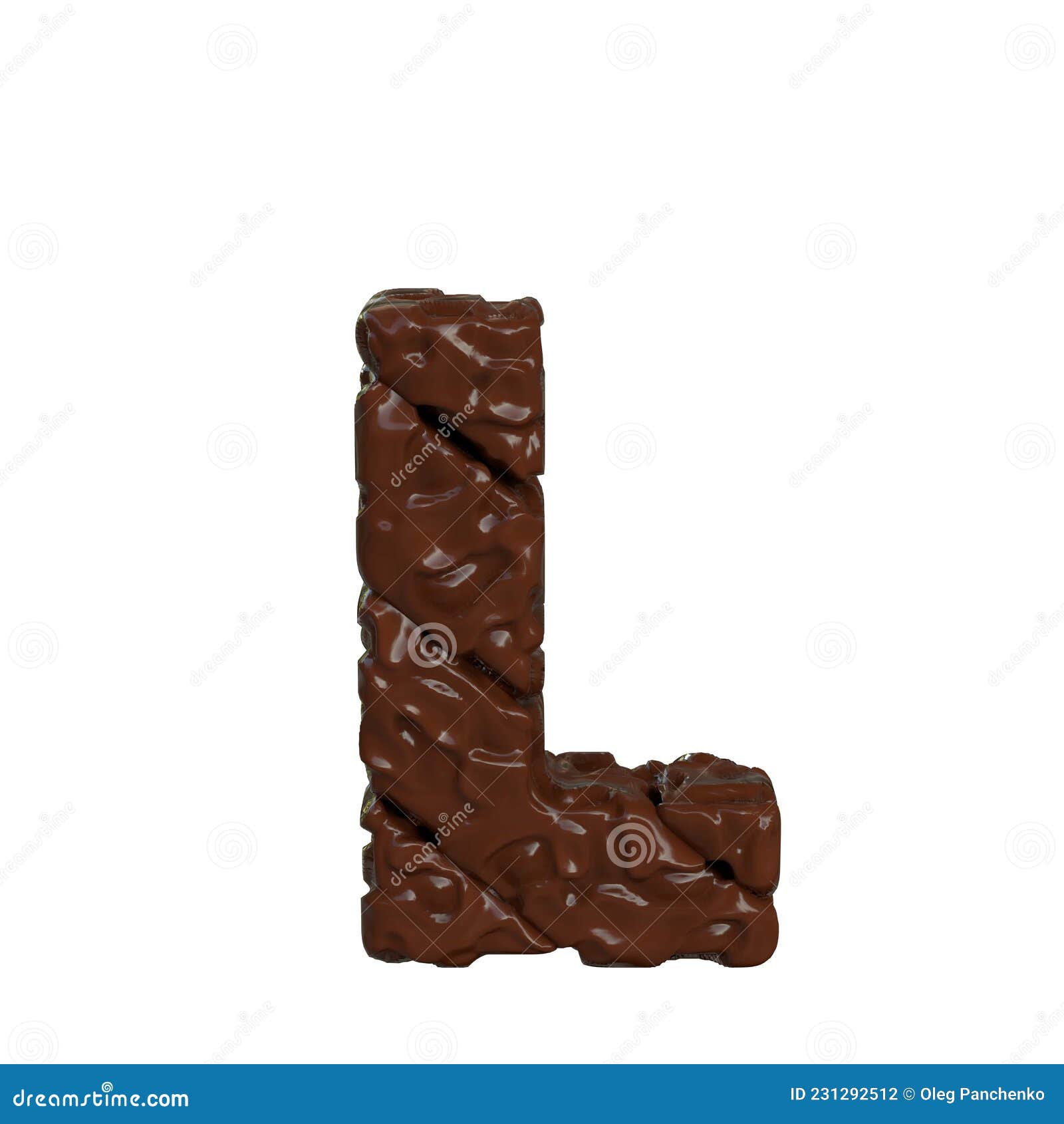 Letter Made of Chocolate. 3d Letter L Stock Photo - Illustration of ...