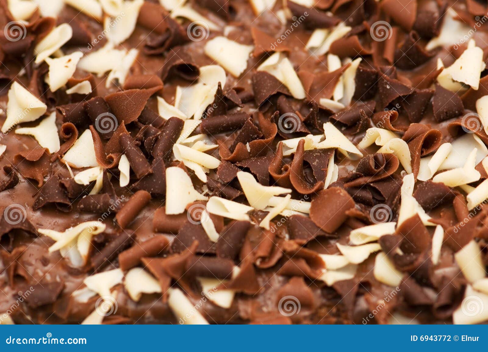 Chocolate topping of cake stock photo. Image of food, flakes - 6943772