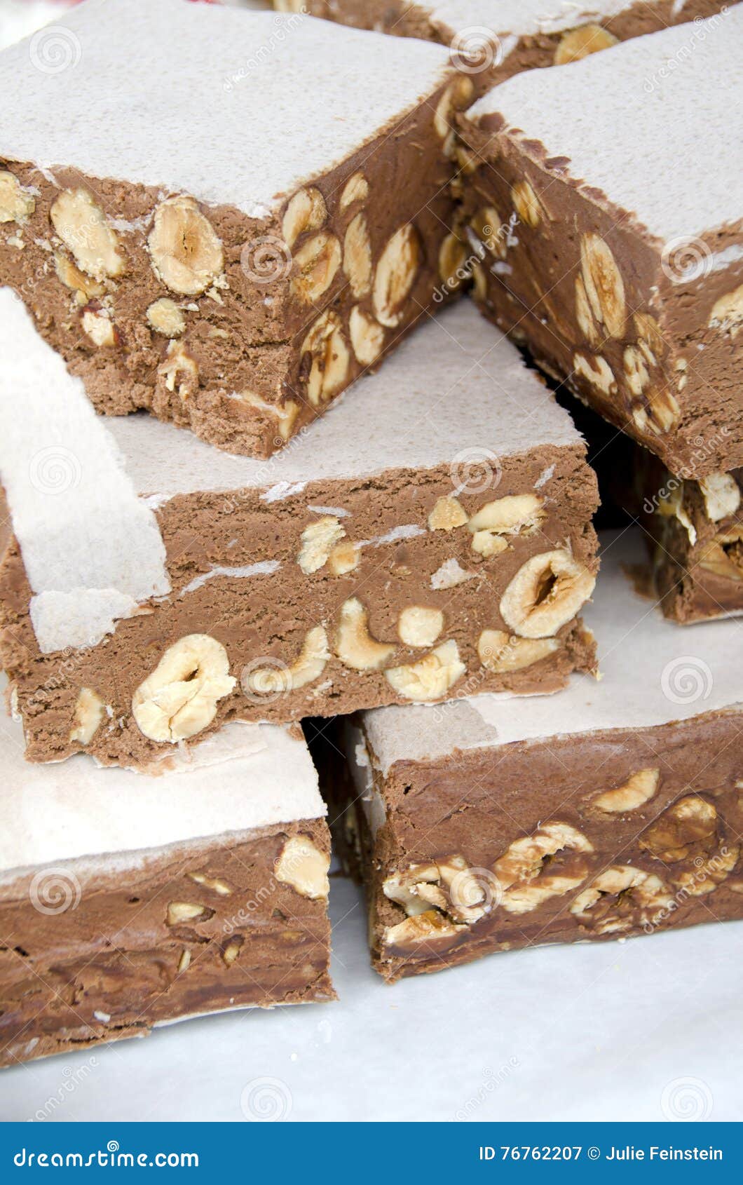 Chocolate Torrone stock image. Image of torrone, italian - 76762207