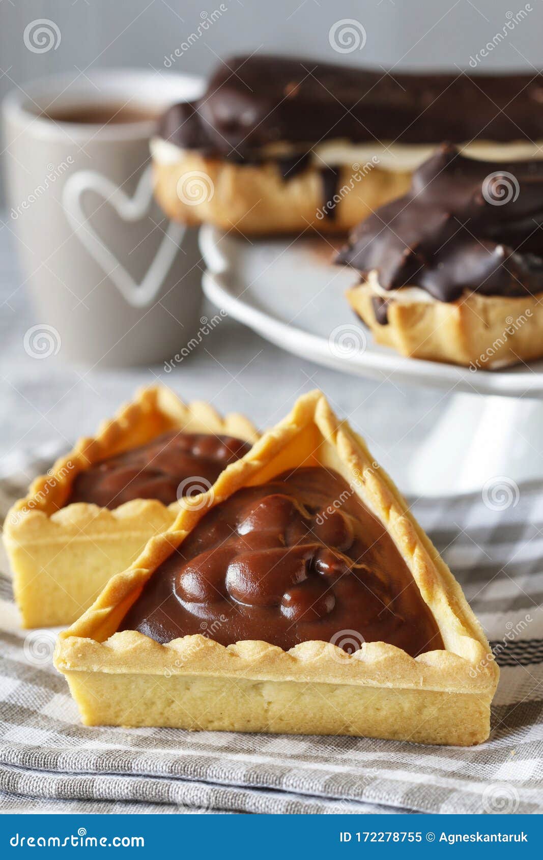 Chocolate Triangles Cookies Stock Image - Image of biscuit, pastry ...