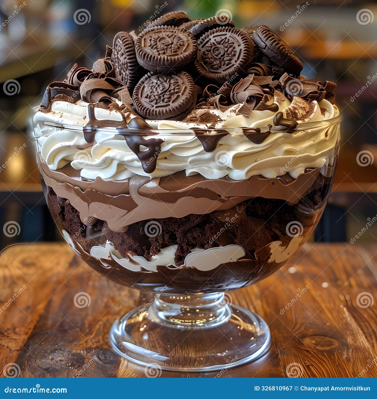 Chocolate Trifle stock illustration. Illustration of dairy - 326810967