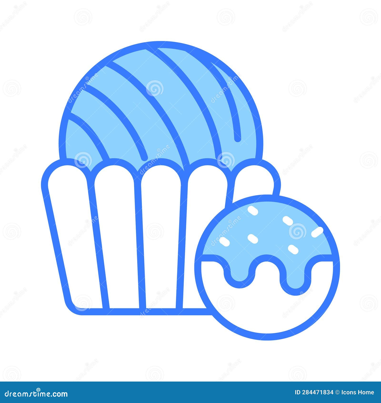 Chocolate Truffle Cake in Modern Flat Style, Premium Vector Stock ...