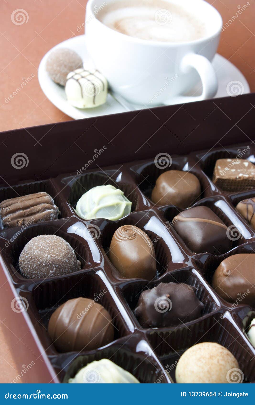 Chocolate Truffles in a Box Stock Photo - Image of light, chocolate ...