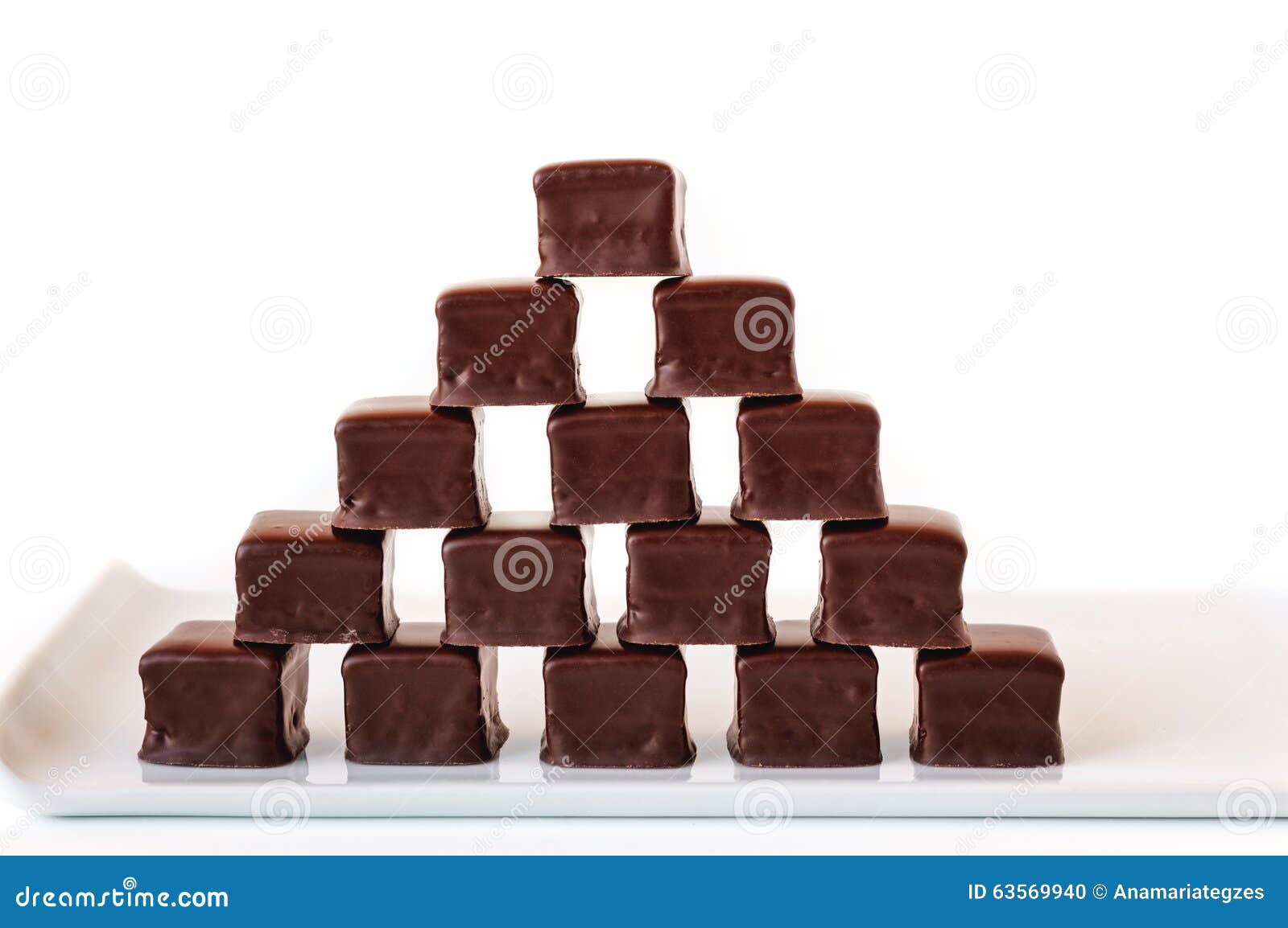 Chocolate Truffles Pyramid stock photo. Image of sweet - 63569940