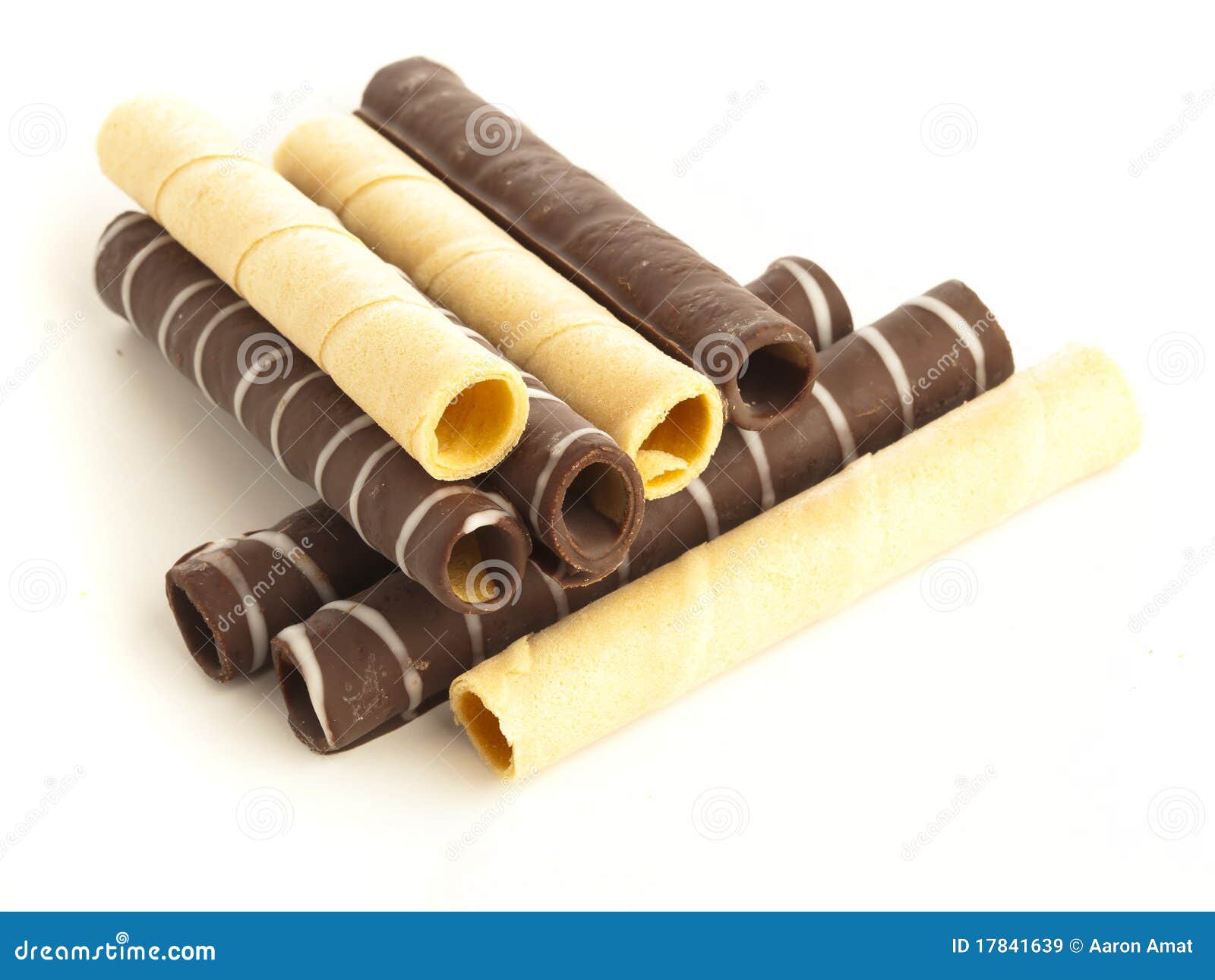 Chocolate tubes stock image. Image of cookie, closeup - 17841639