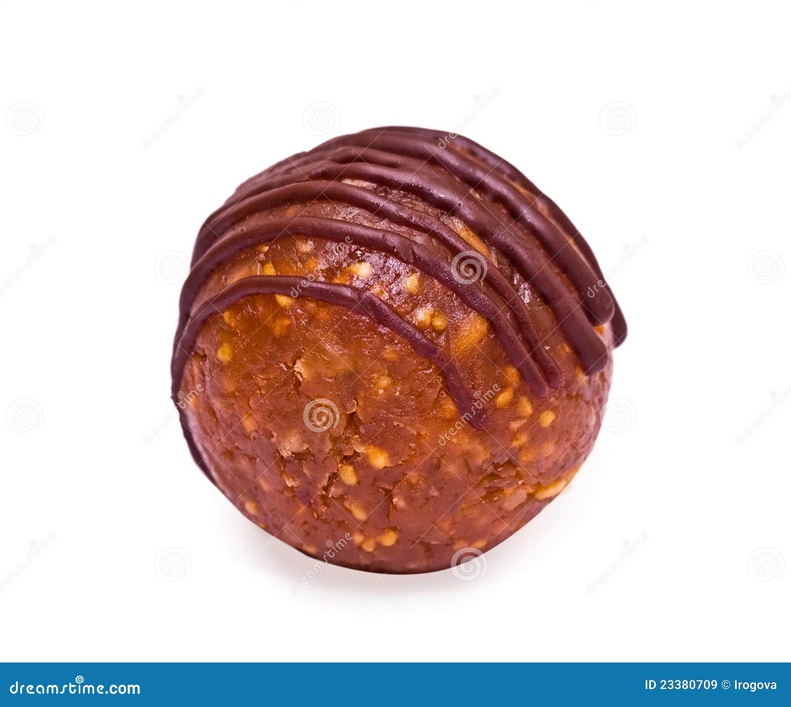 Chocolate un dulce redondo imagen de archivo. Imagen de llenado - 23380709