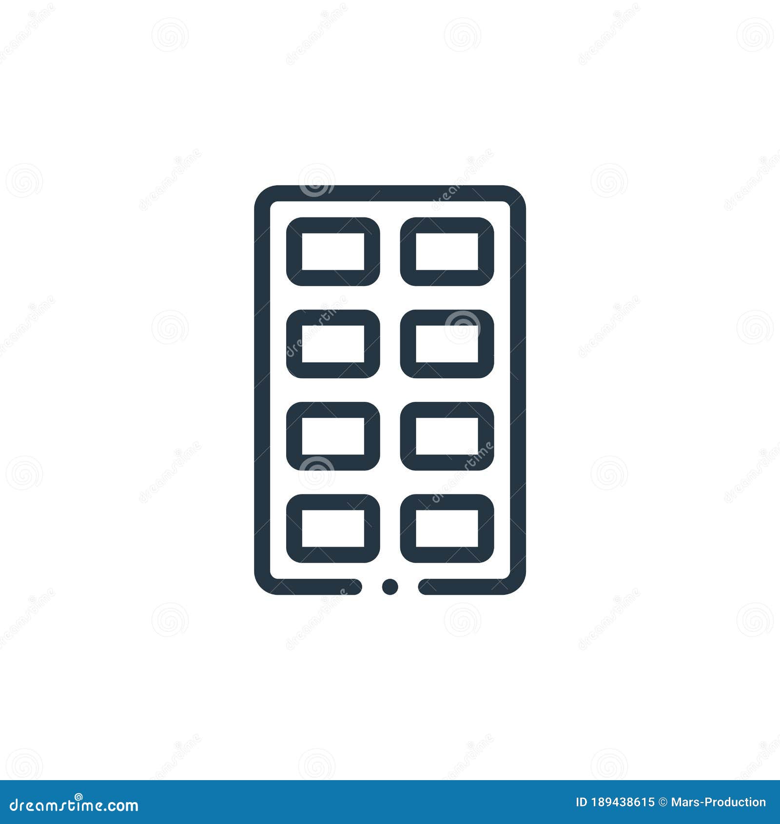 Chocolate Vector Icon Isolated on White Background. Outline, Thin Line ...