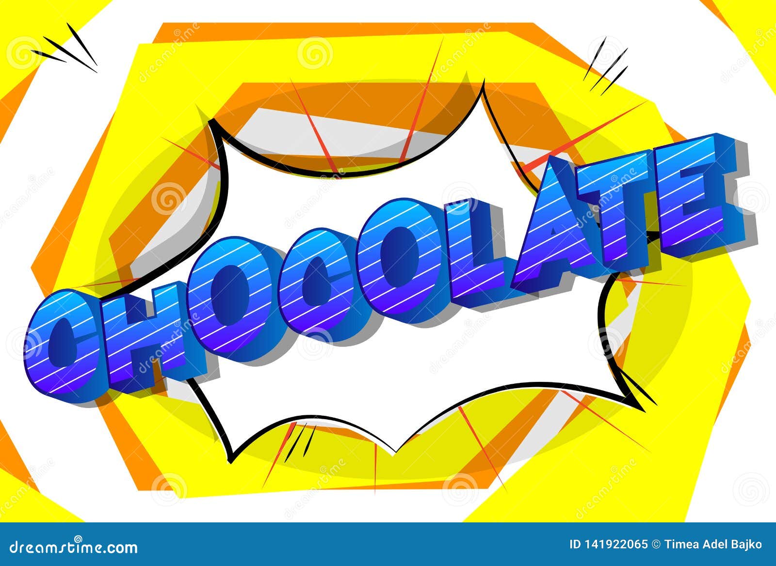 Chocolate - Comic Book Style Words. Stock Vector - Illustration of ...