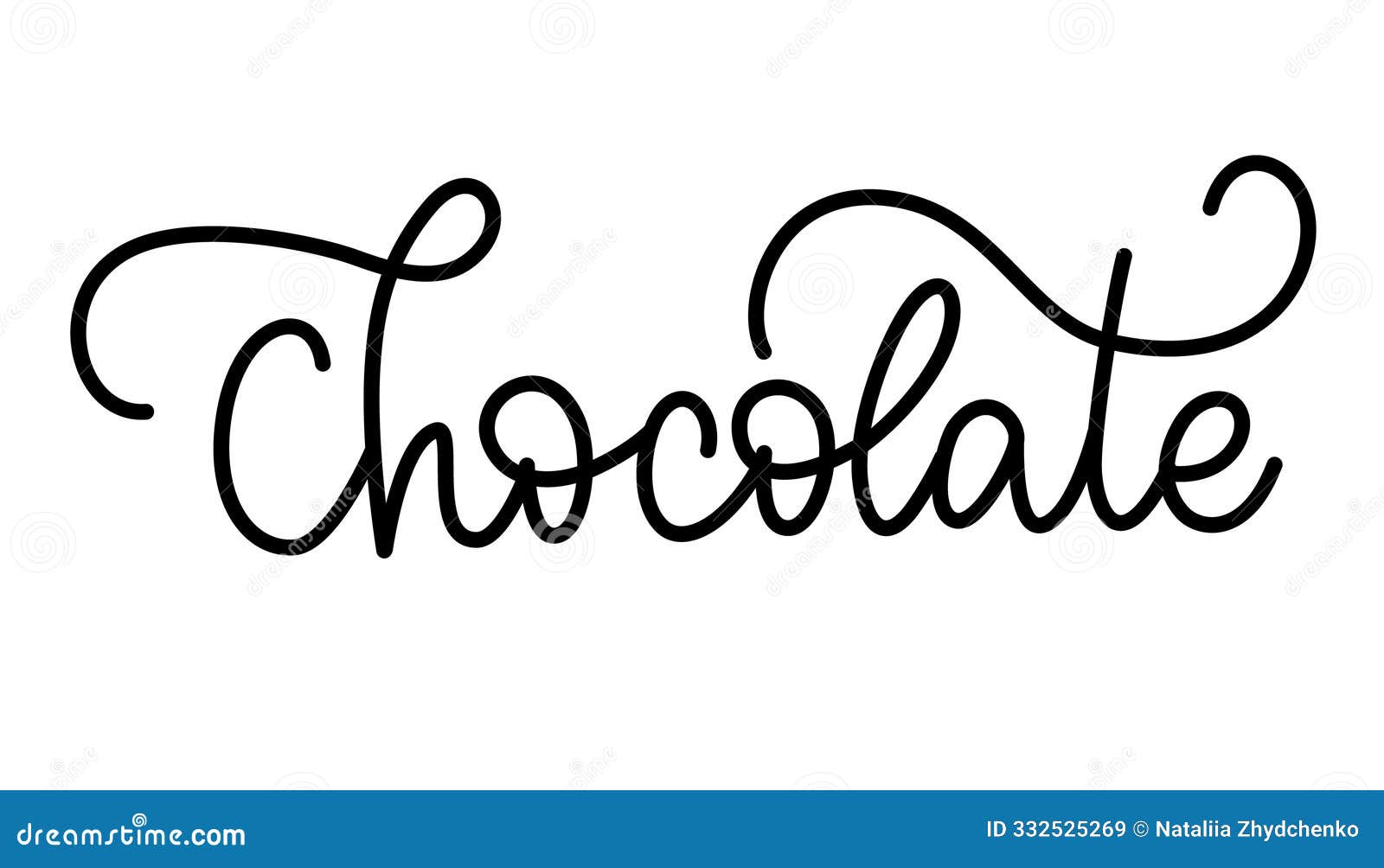 Chocolate vector lettering stock illustration. Illustration of isolated ...