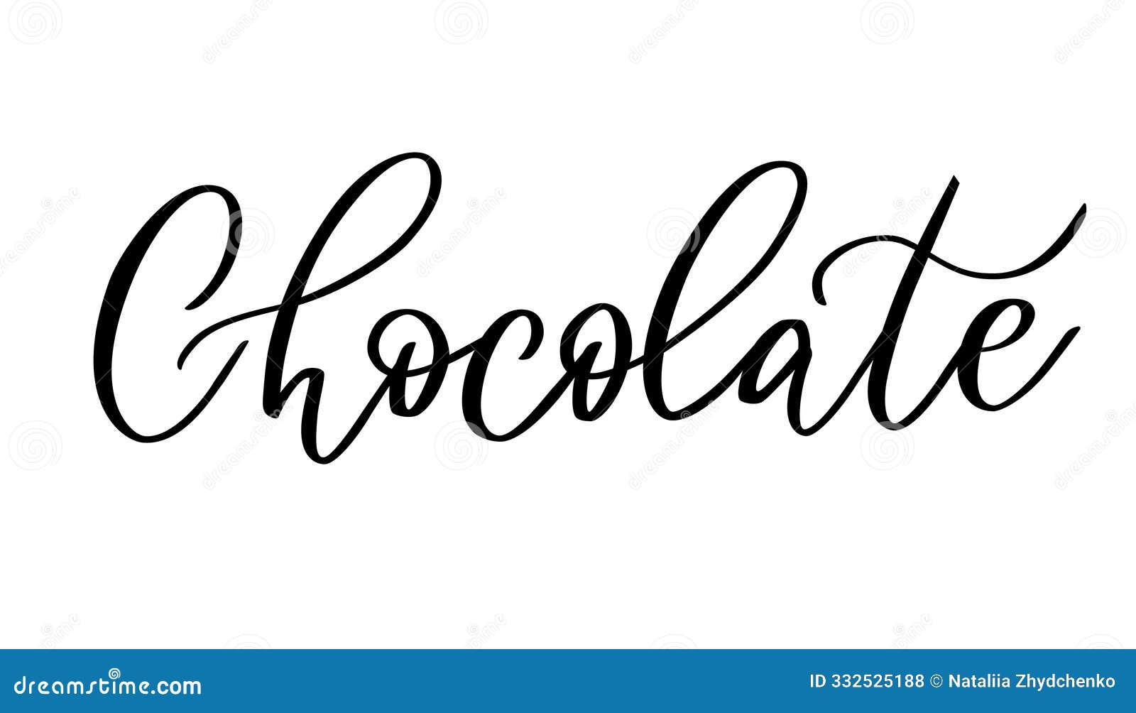 Chocolate vector lettering stock illustration. Illustration of brand ...