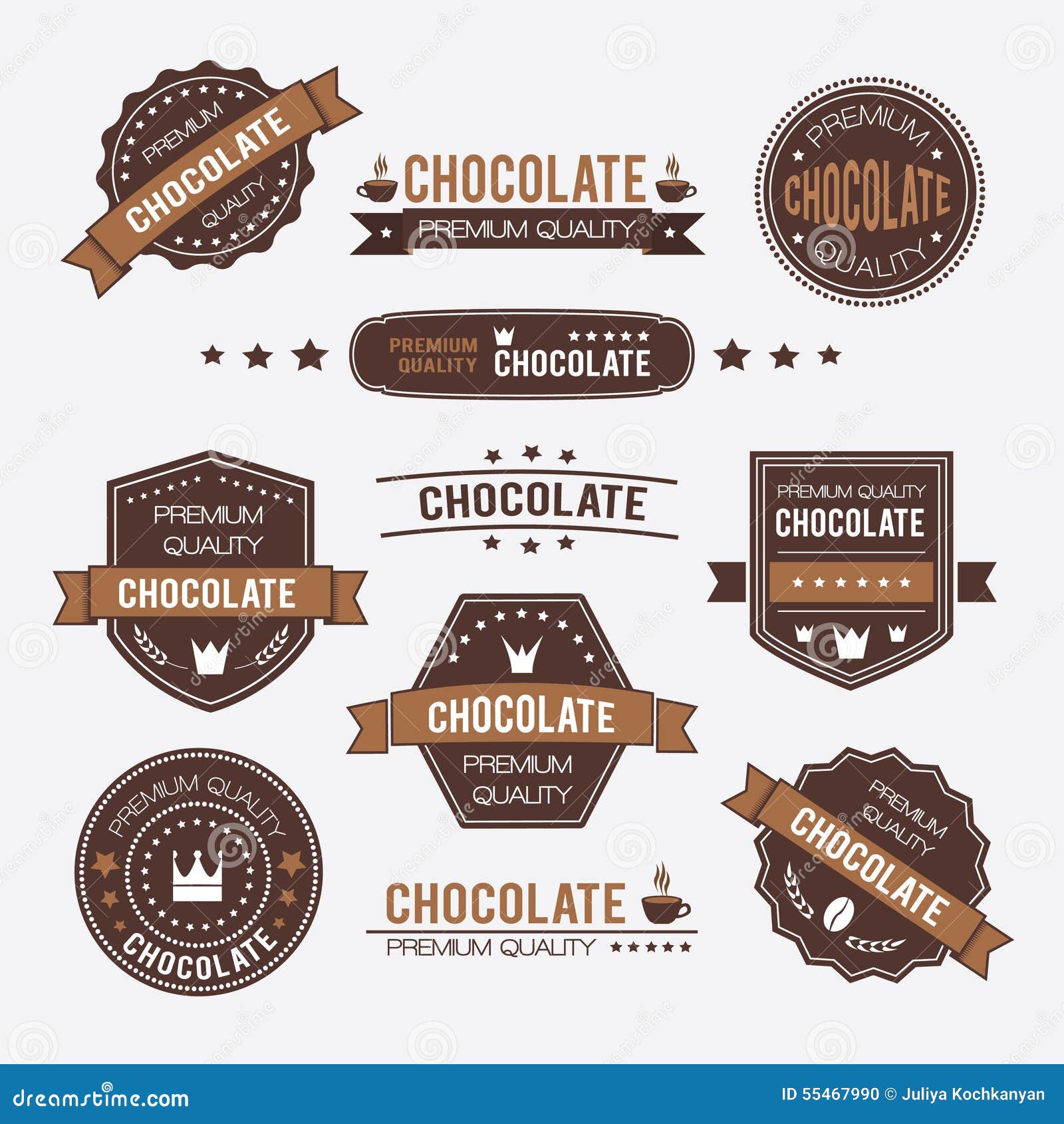 Chocolate Vintage Retro Design Logos and Labels Editorial Image ...