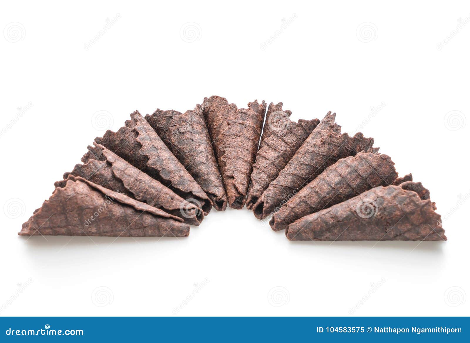 Chocolate wafer cone stock image. Image of chocolate - 104583575