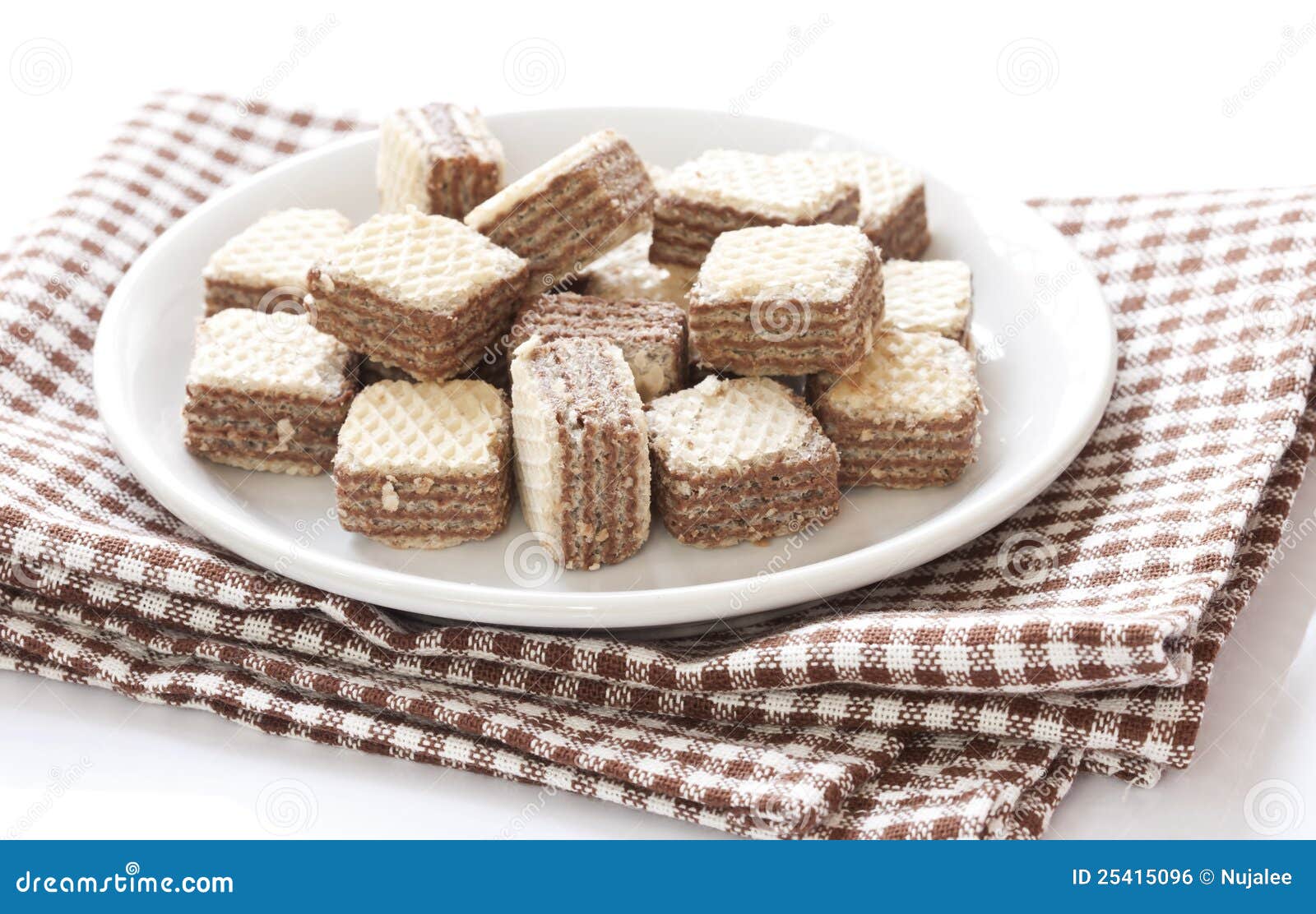 Chocolate wafer cookies stock photo. Image of cake, sweet - 25415096