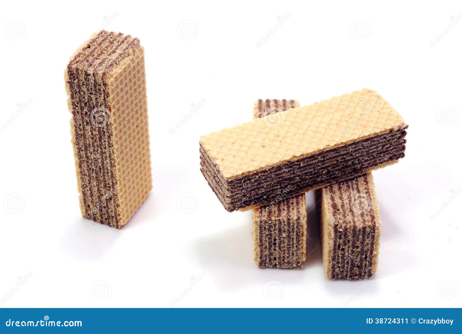 Chocolate Wafer in Isolated Stock Image - Image of appetizing, layer ...