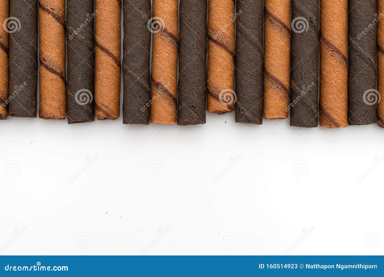 Chocolate wafer stick roll stock image. Image of stack - 160514923