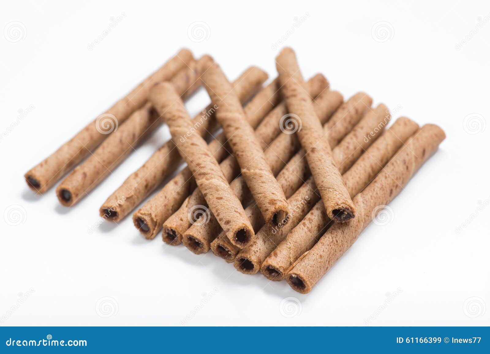 Chocolate Wafer Sticks Isolated on White Background. Stock Image ...