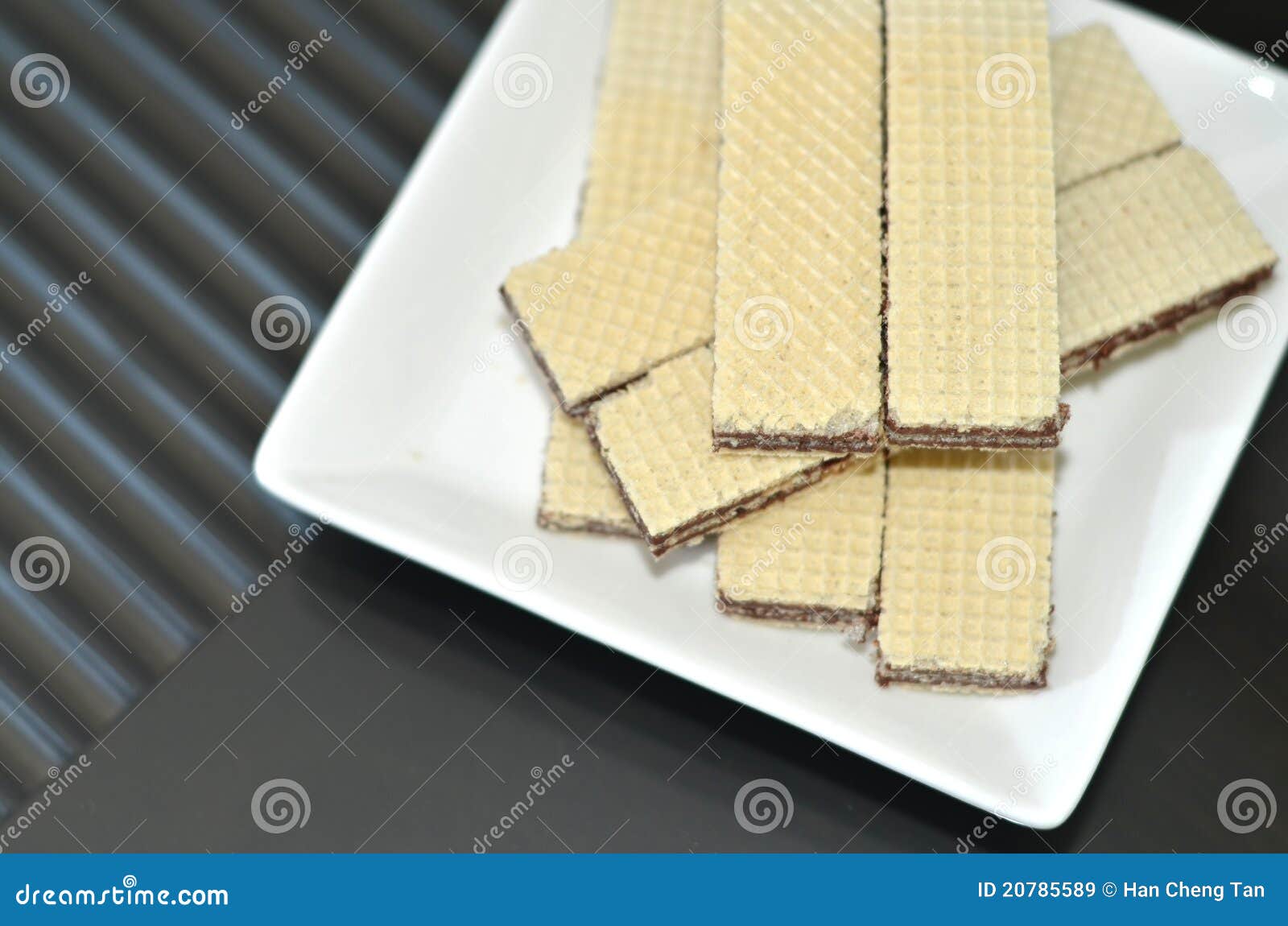 Chocolate Wafers - Top View Stock Image - Image of diet, chocolate ...